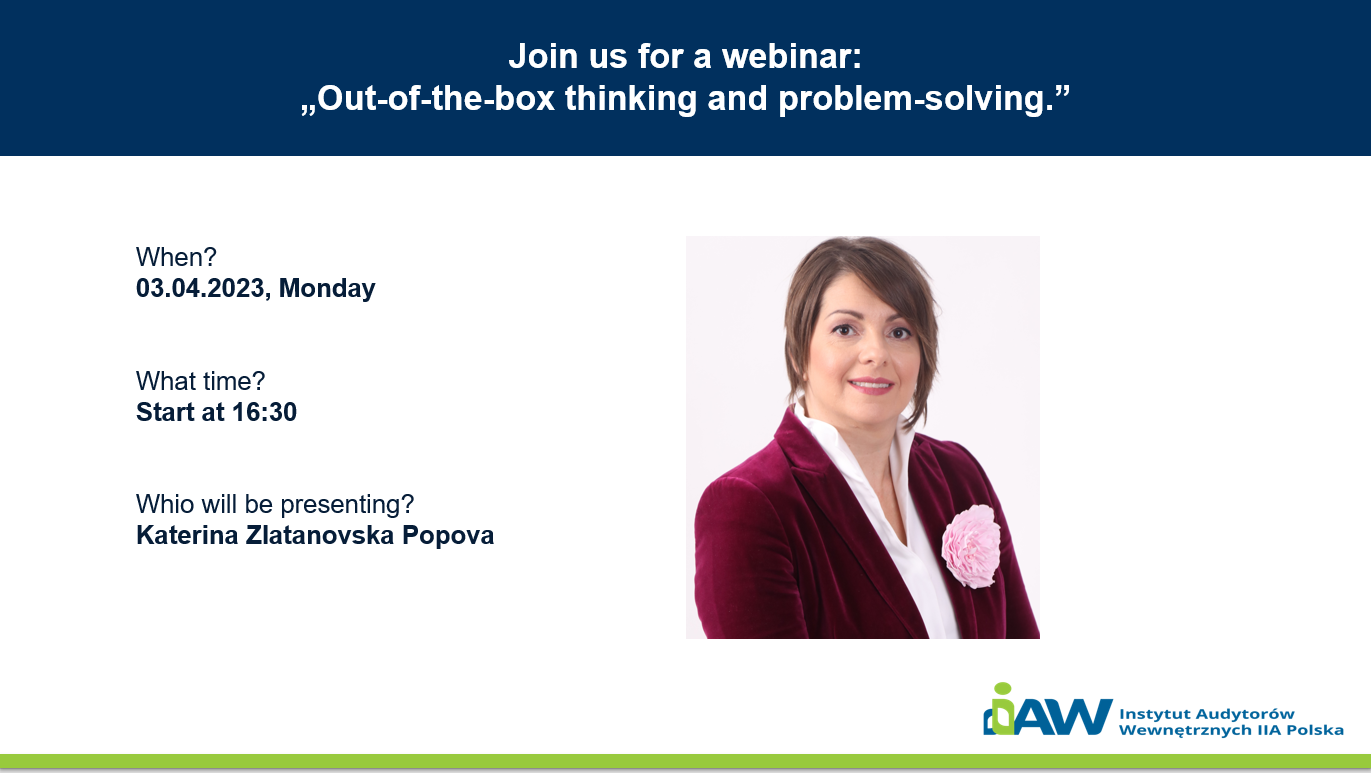 Webinar „Out-of-the-box thinking and problem-solving” | Instytut ... Webinar „Out-of-the-box thinking and problem-solving” | Instytut ...